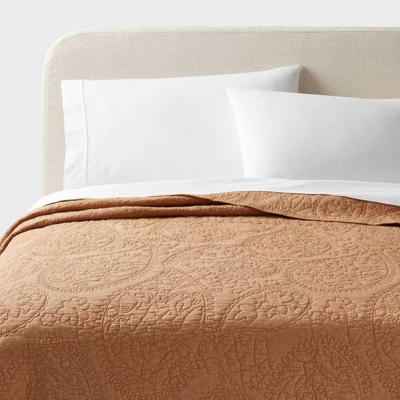 Threshold | Bedding | Threshold King Garment Washed Paisley Stitch ...